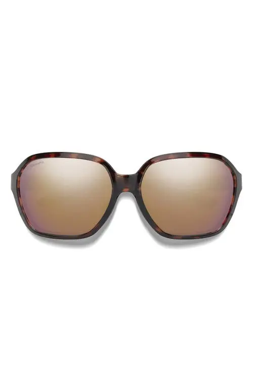 SMITH Whitney 61mm Chromapop™ Polarized Sunglasses - Tortoise / Rose Gold Mirror