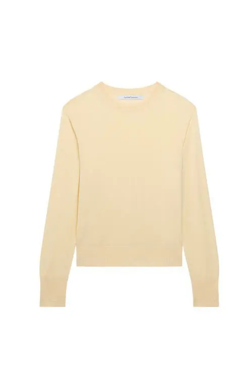 Another Tomorrow Featherweight Crewneck - Butter