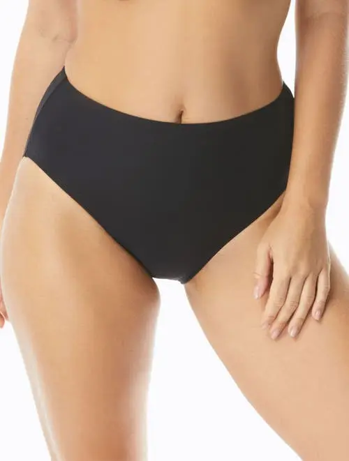 COCO CONTOURS High Waisted Bikini Bottom - 001-black
