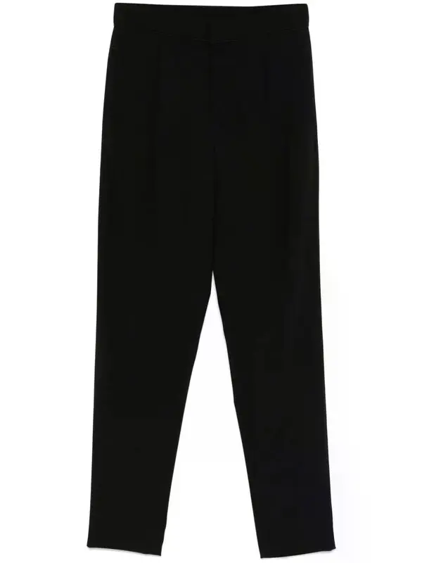 Giorgio Armani Virgin Wool Trousers - Black