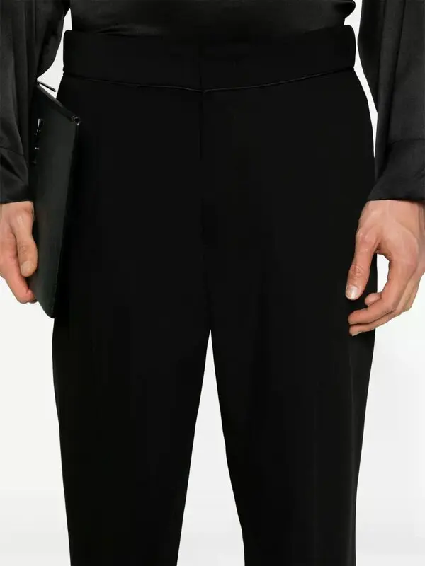Giorgio Armani Virgin Wool Trousers - Black