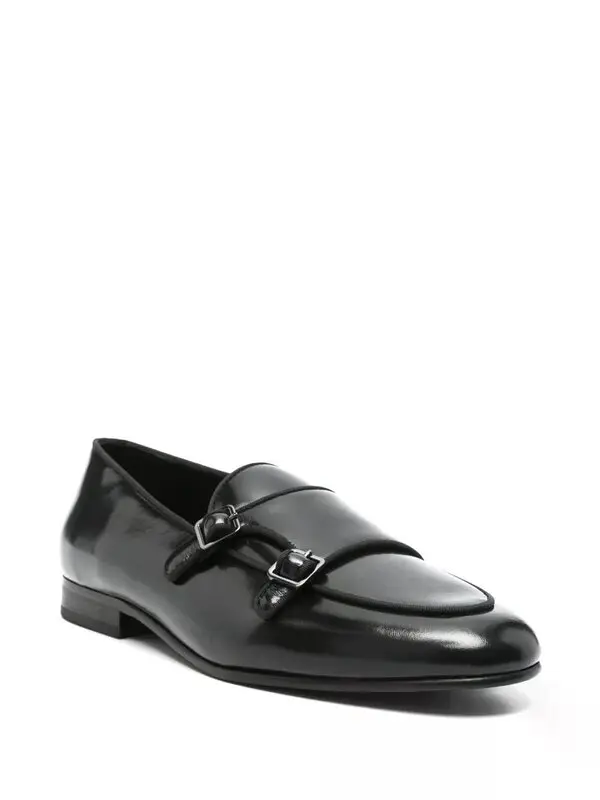 Manuel Ritz Leather Monk Shoes In Black 50% Off Editorialist