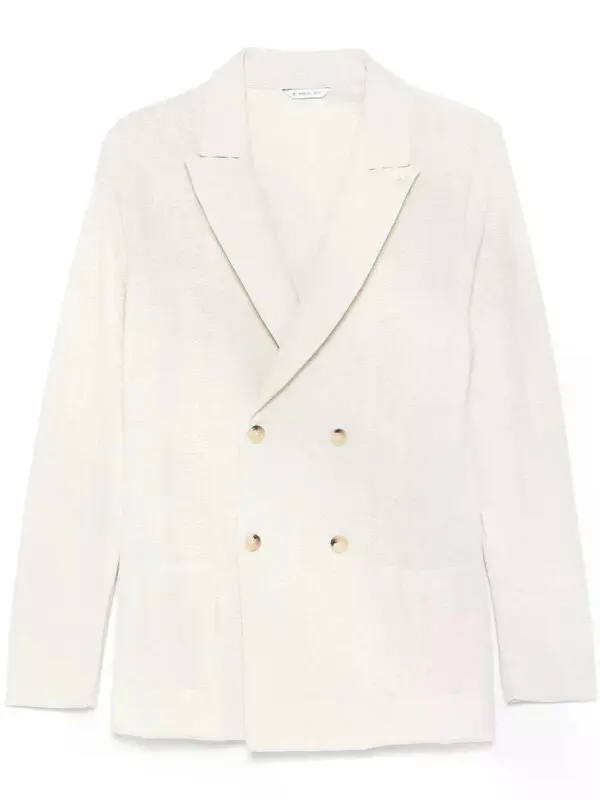 MANUEL RITZ Textured Double-breasted Blazer