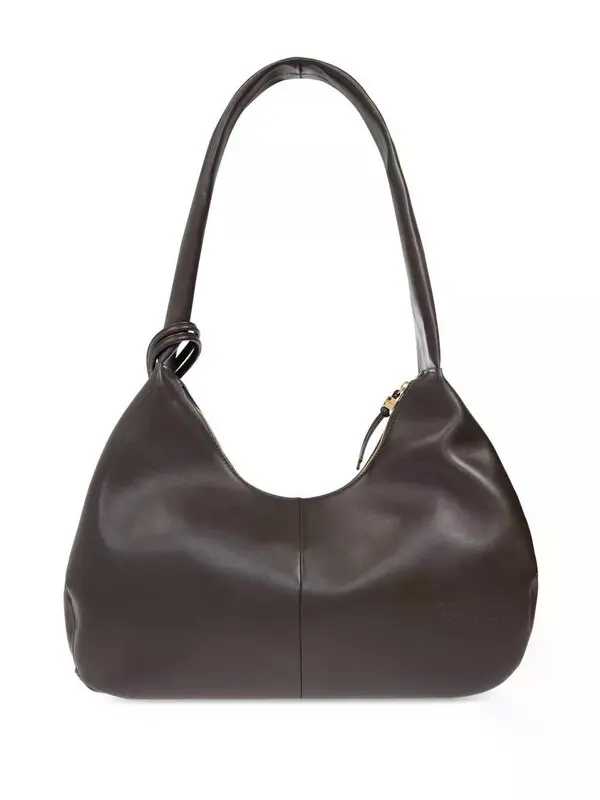 GANNI Medium Leather Shoulder Bag - Brown