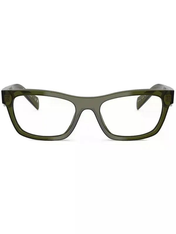 Prada Geometric-frame Glasses - Green