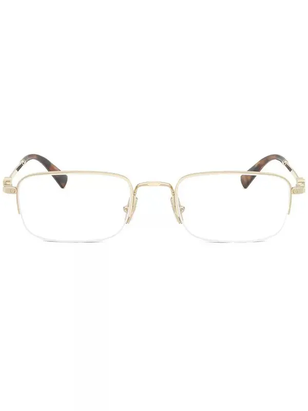 Miu Miu Rectangle-frame Glasses - Gold