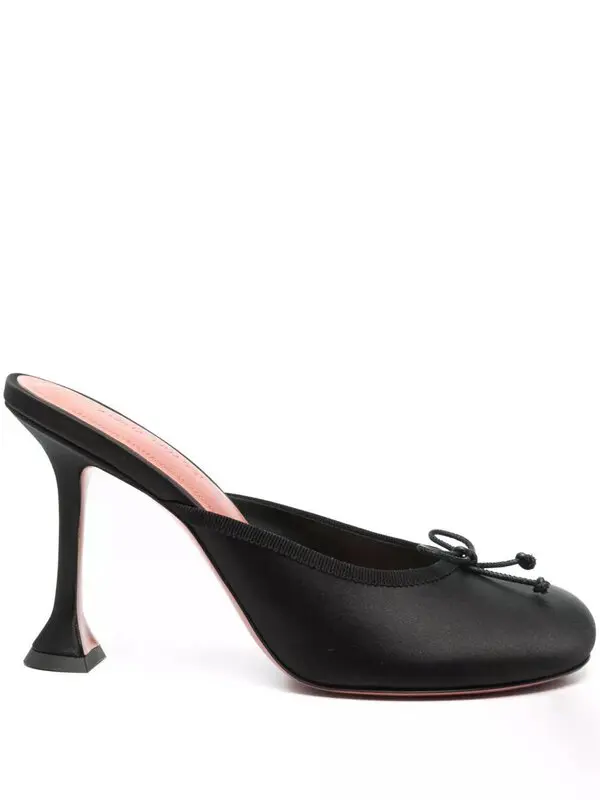 Amina Muaddi 95mm Lila Mules - Black