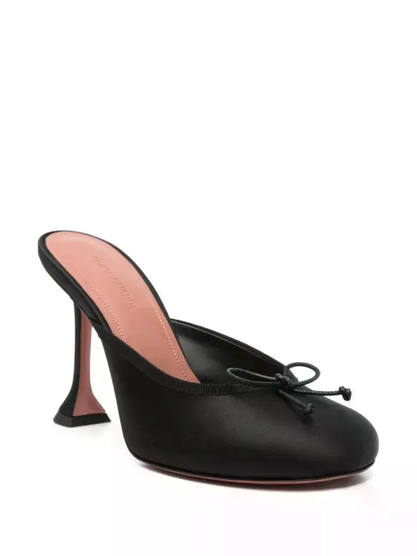 Amina Muaddi 95mm Lila Mules - Black