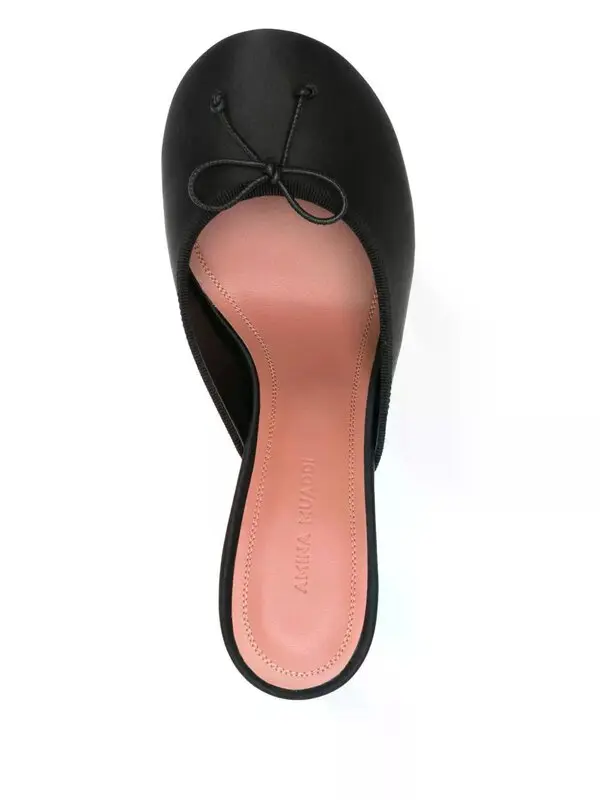 Amina Muaddi 95mm Lila Mules - Black