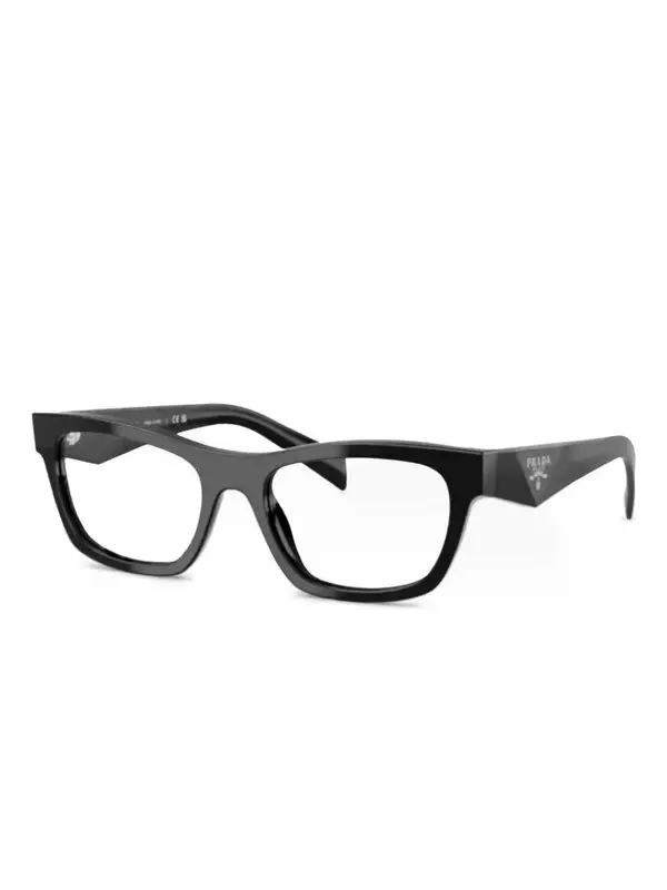 Prada Logo-print Glasses - Black