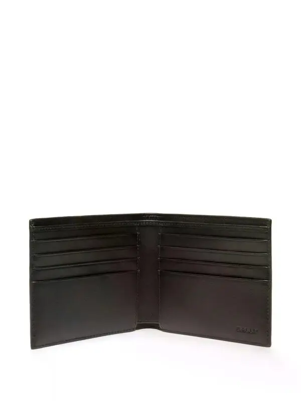 Bally Bi-fold Wallet With Silver-tone Logo