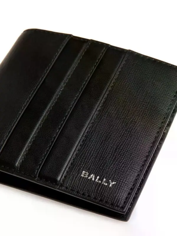 Bally Bi-fold Wallet With Silver-tone Logo