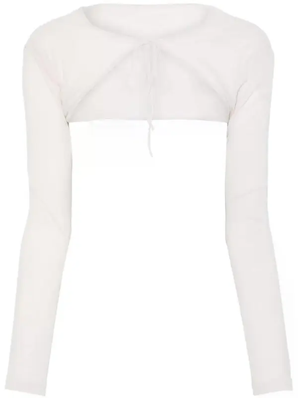 LUDOVIC DE SAINT SERNIN The Bolero Cropped Jacket - Neutrals