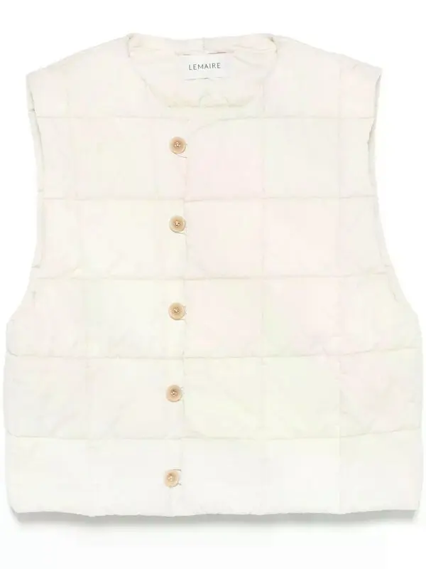 LEMAIRE Quilted Gilet - Neutrals