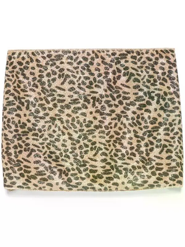 Oseree Leopard-print Mini Skirt