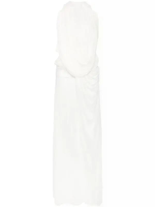 Christopher Esber Ripple Draped Maxi Dress - White