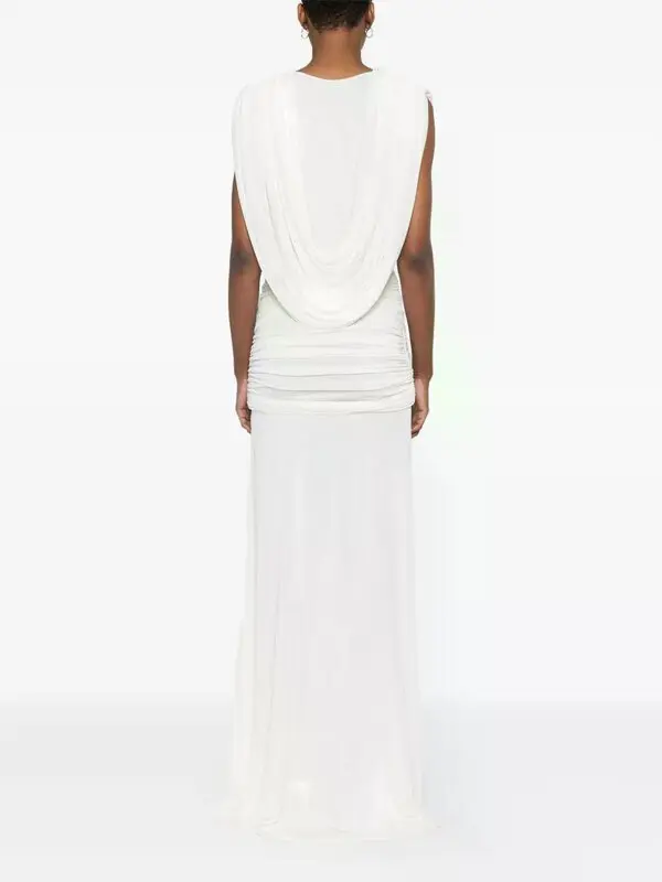 Christopher Esber Ripple Draped Maxi Dress - White