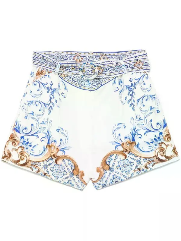 Camilla Printed Thigh-length Shorts
