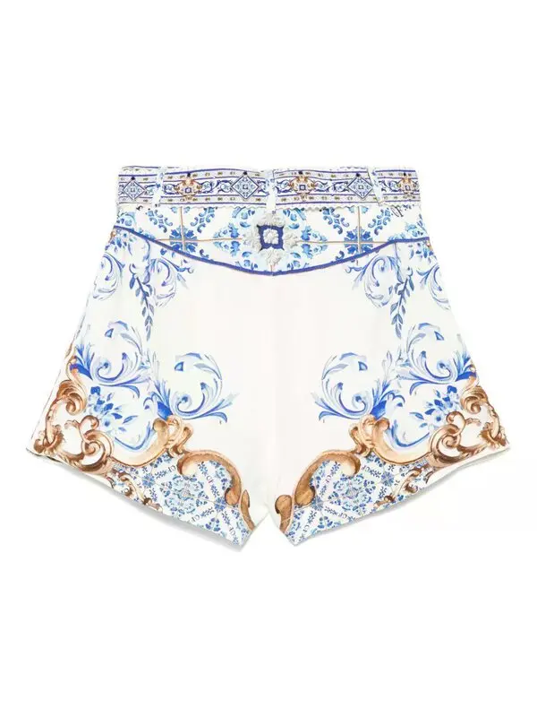 Camilla Printed Thigh-length Shorts