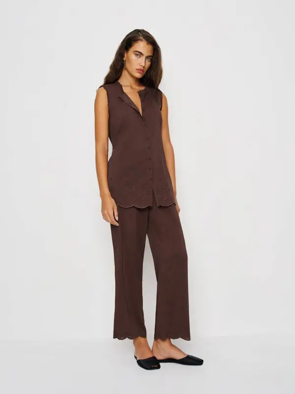 REFORMATION Willa Two Piece - Brown