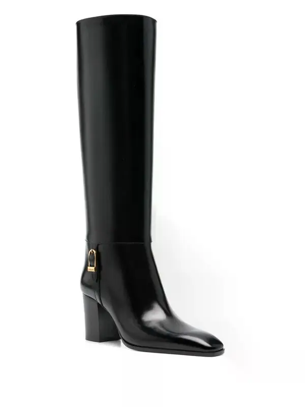 Saint Laurent 75mm Julia Boots - Black
