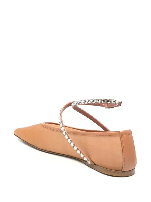 Amina Muaddi Ane Ballet Flats - Neutrals