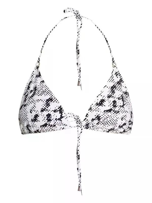 Tory Burch Animal-print Triangle Bikini - White