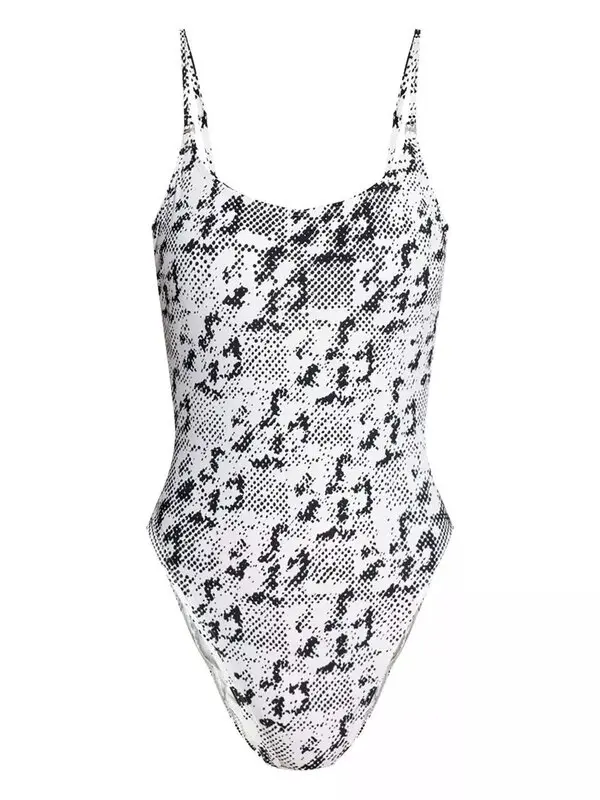 Tory Burch Animal-print One-piece Swimsuit - White
