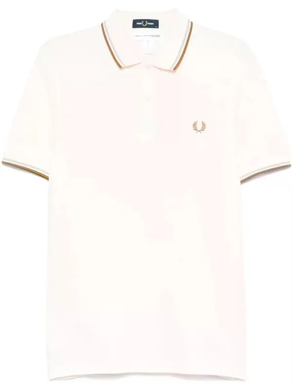 Comme Des Garçons Embroidered-motif Polo Shirt - Pink
