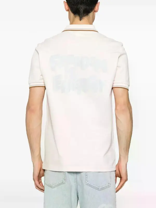 Comme Des Garçons Embroidered-motif Polo Shirt - Pink