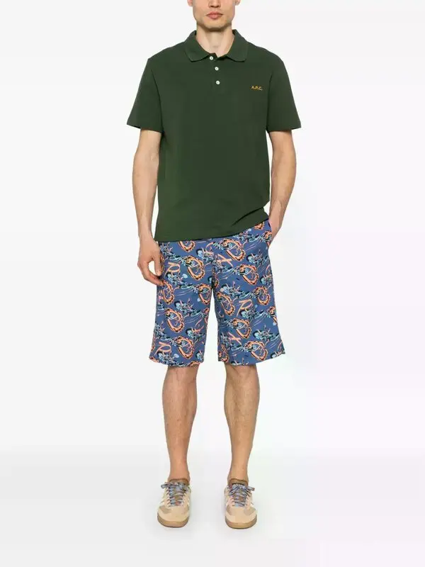 A.p.c. Abstract-print Deck Shorts