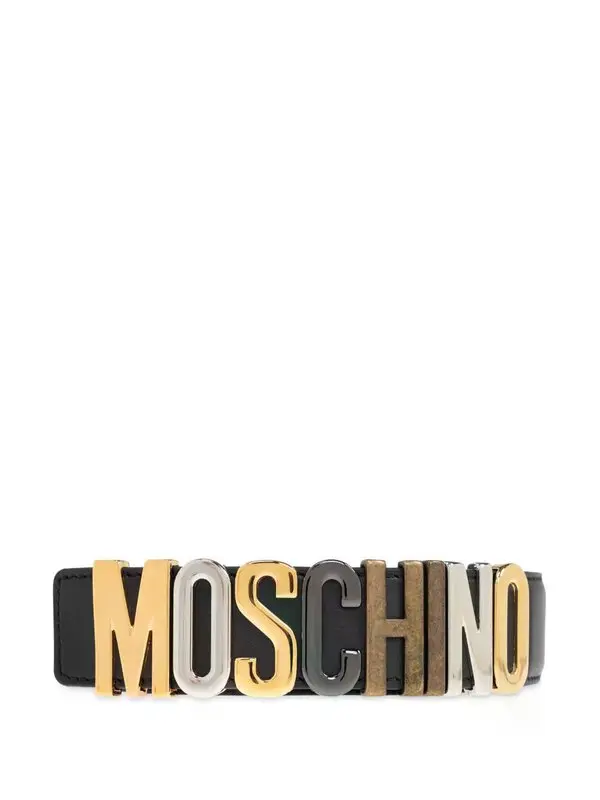 Moschino Logo-detail Belt - Black