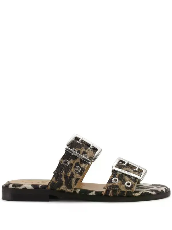 GANNI Buckle Sandals - Brown
