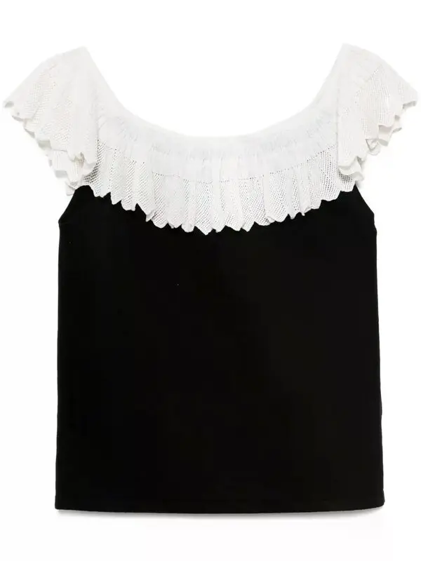 AGNÈS B. Chantilly-lace Top - Black