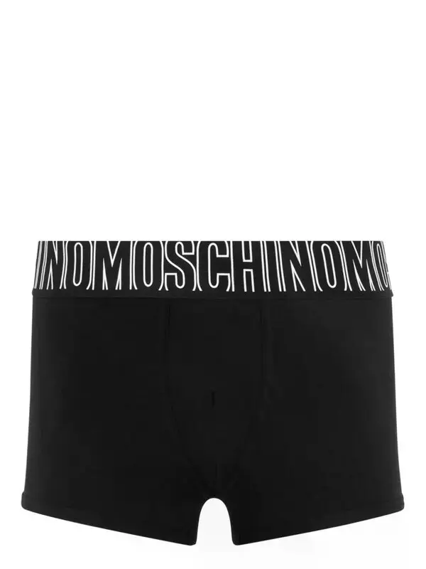 Moschino Logo-waistband Boxers - Black