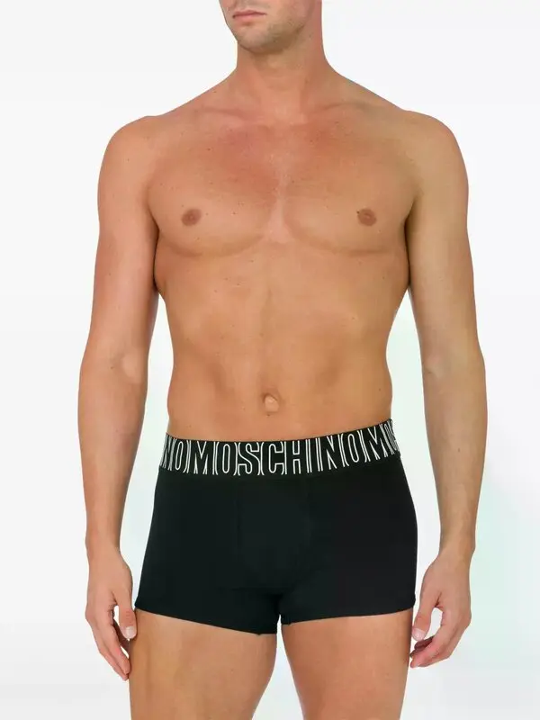 Moschino Logo-waistband Boxers - Black