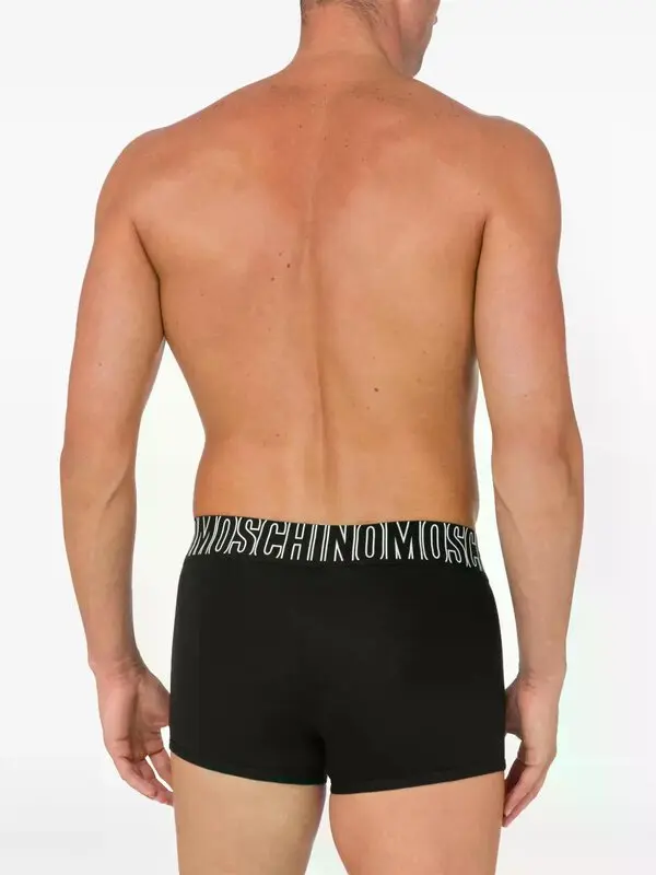 Moschino Logo-waistband Boxers - Black