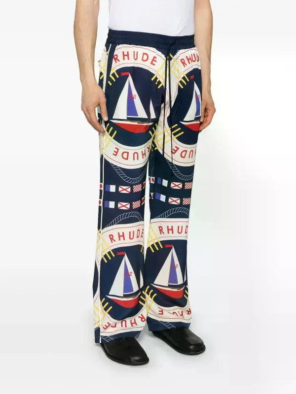 Rhude Sail Flag Silk Trousers