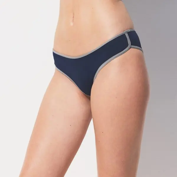 SKIMS Signature Swim Hipster Bikini Bottom - Navy Contrast