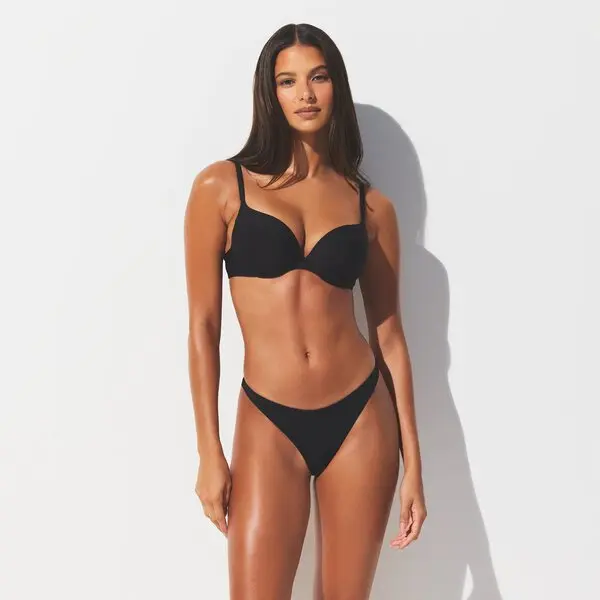 SKIMS Signature Swim Thong Bikini Bottom - Onyx