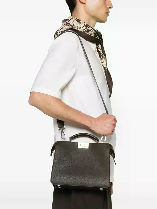 Fendi Small Peekaboo Tote - Brown