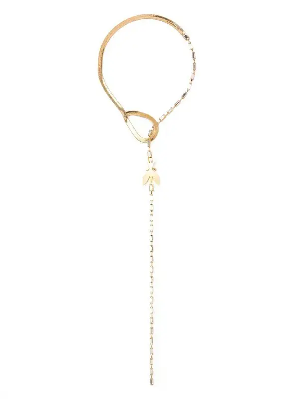 Patrizia Pepe Glass-crystal Snake Necklace - Gold