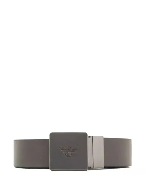 Emporio Armani Logo Buckle Belt - Grey