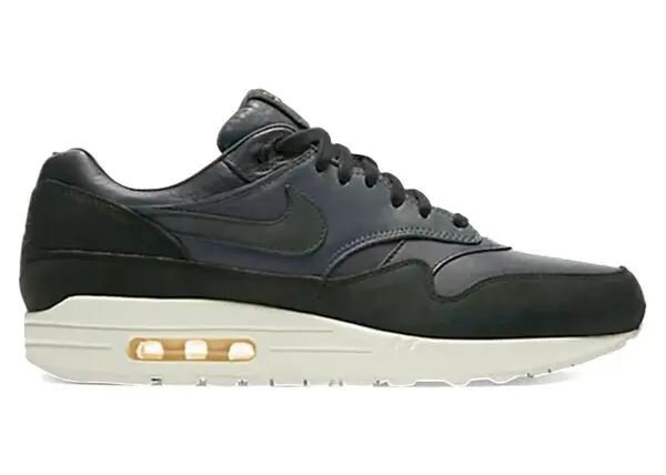 Nike Air Max 1 Pinnacle Leather Sneakers - Black/anthracite/dark Grey