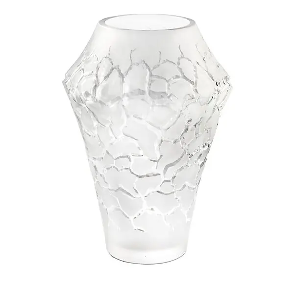 Lalique Crystal Caldera Medium Vase - No Color