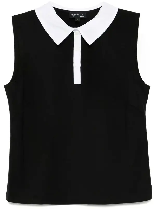 AGNÈS B. Sleeveless Polo Top