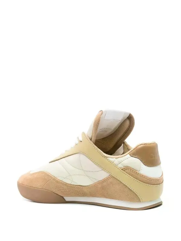 Chloé Quilted-panel Sneakers - Neutrals