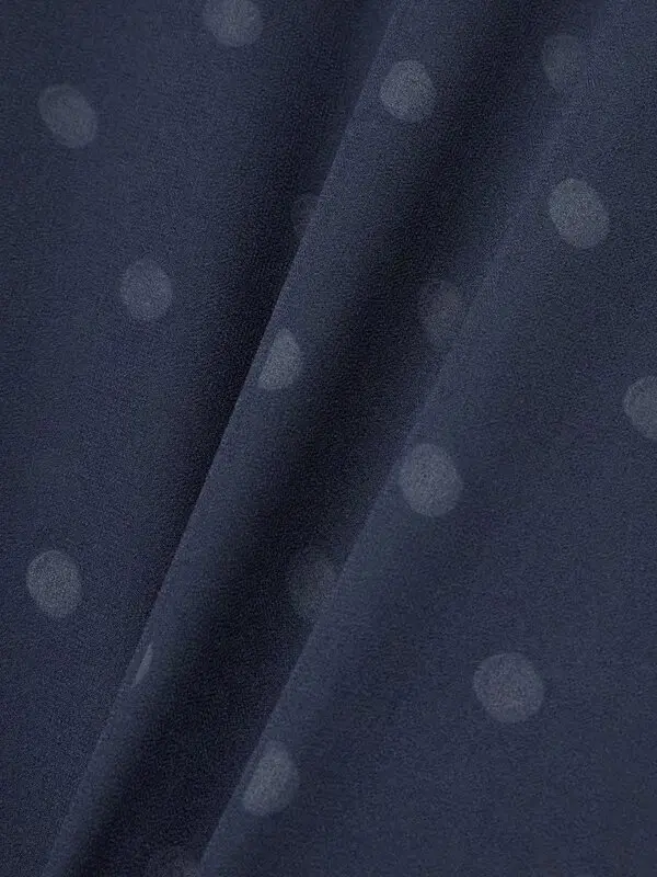 Acne Studios Polka-dot Crepe Polo Shirt - Blue