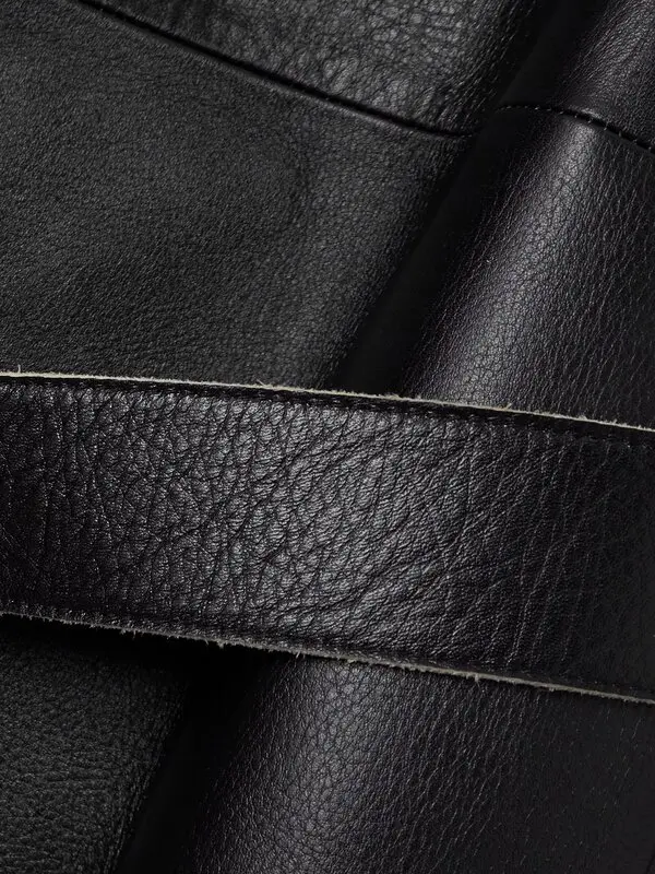 Acne Studios Belted Leather Coat