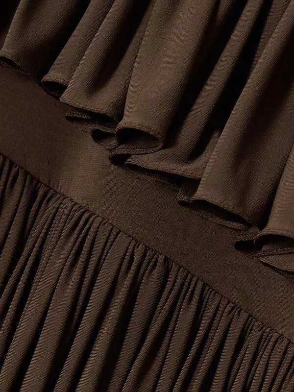 Alaïa Tiered Asymmetric Mini Skirt